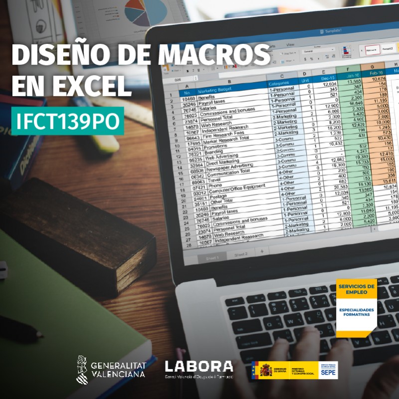 Curso gratuito de IFCT139PO - DISEÑO DE MACROS EN EXCEL